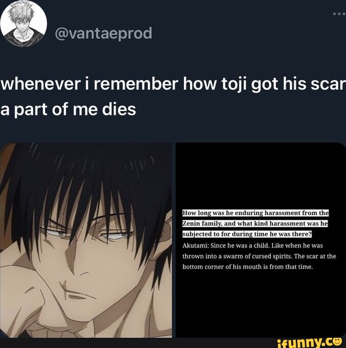 Toji memes. Best Collection of funny Toji pictures on iFunny