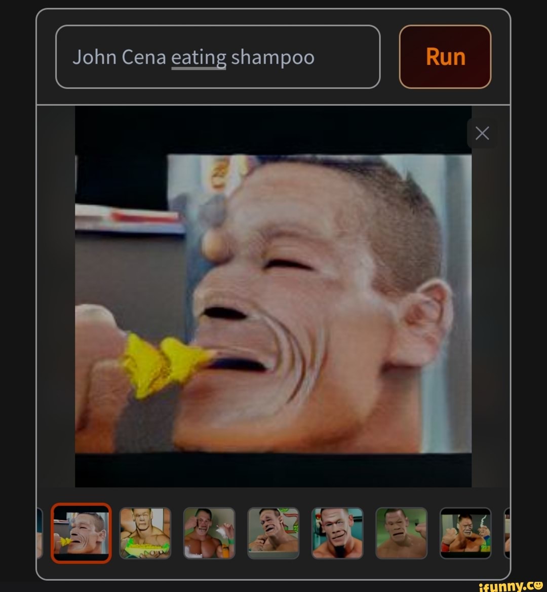 John Cena eating shampoo - iFunny