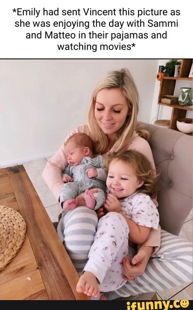 *Emily had sent Vincent this picture as she was enjoying the day with ...