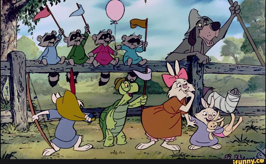 Raccoons cheering on a fence from Robin Hood 7/12/2021 Sketchdaily ...