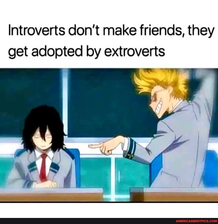 Introverts don't make friends, they get adopted by extroverts we ...