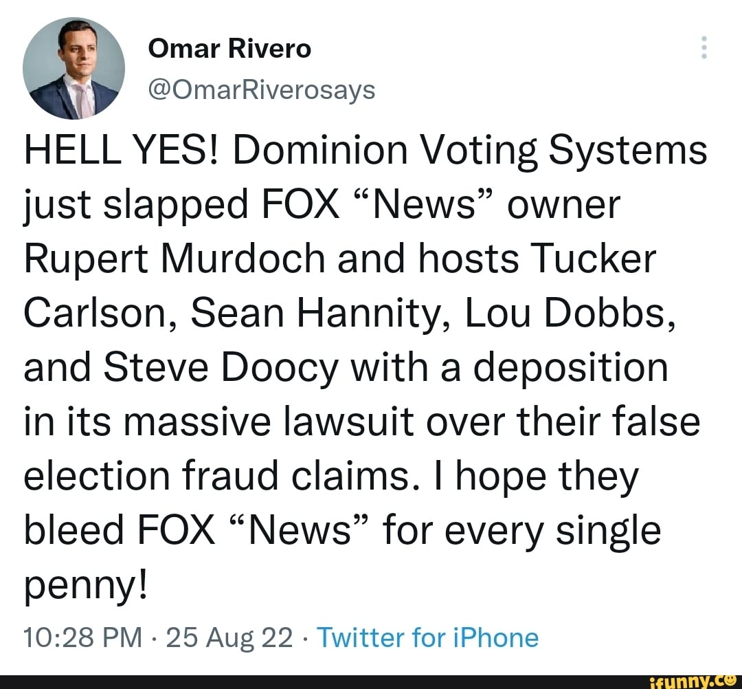 Omar Rivero OmarRiverosays HELL YES Dominion Voting Systems Just omar-rivero-omarriverosays-hell-yes-dominion-voting-systems-just
