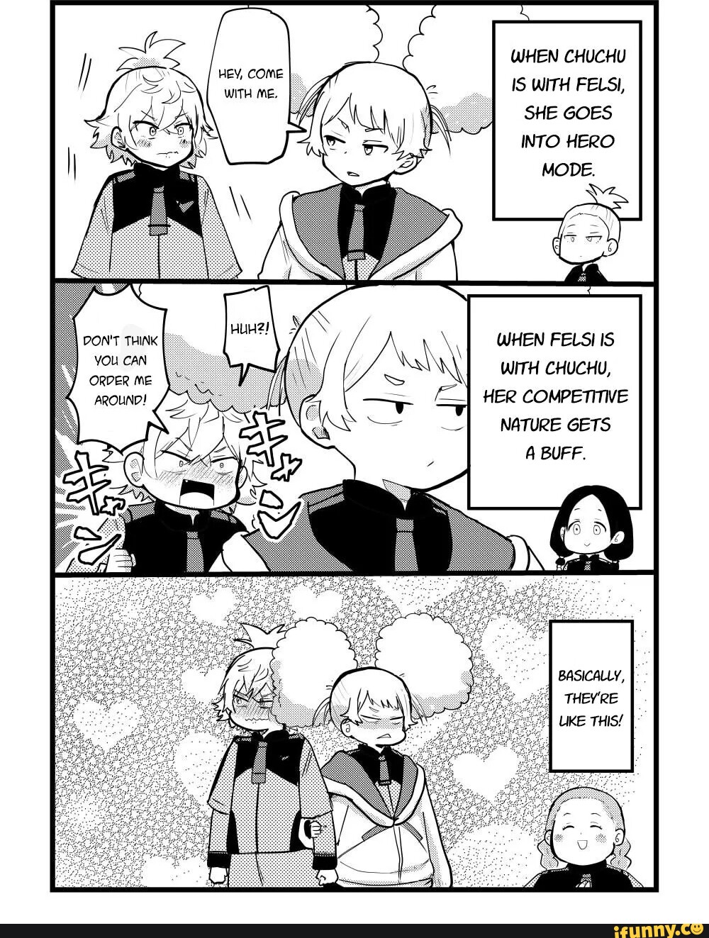 WHEN CHUCHU IS WITH FELSI, SHE GOES INTO HERO MODE. A. / __I vont \ \\I ...