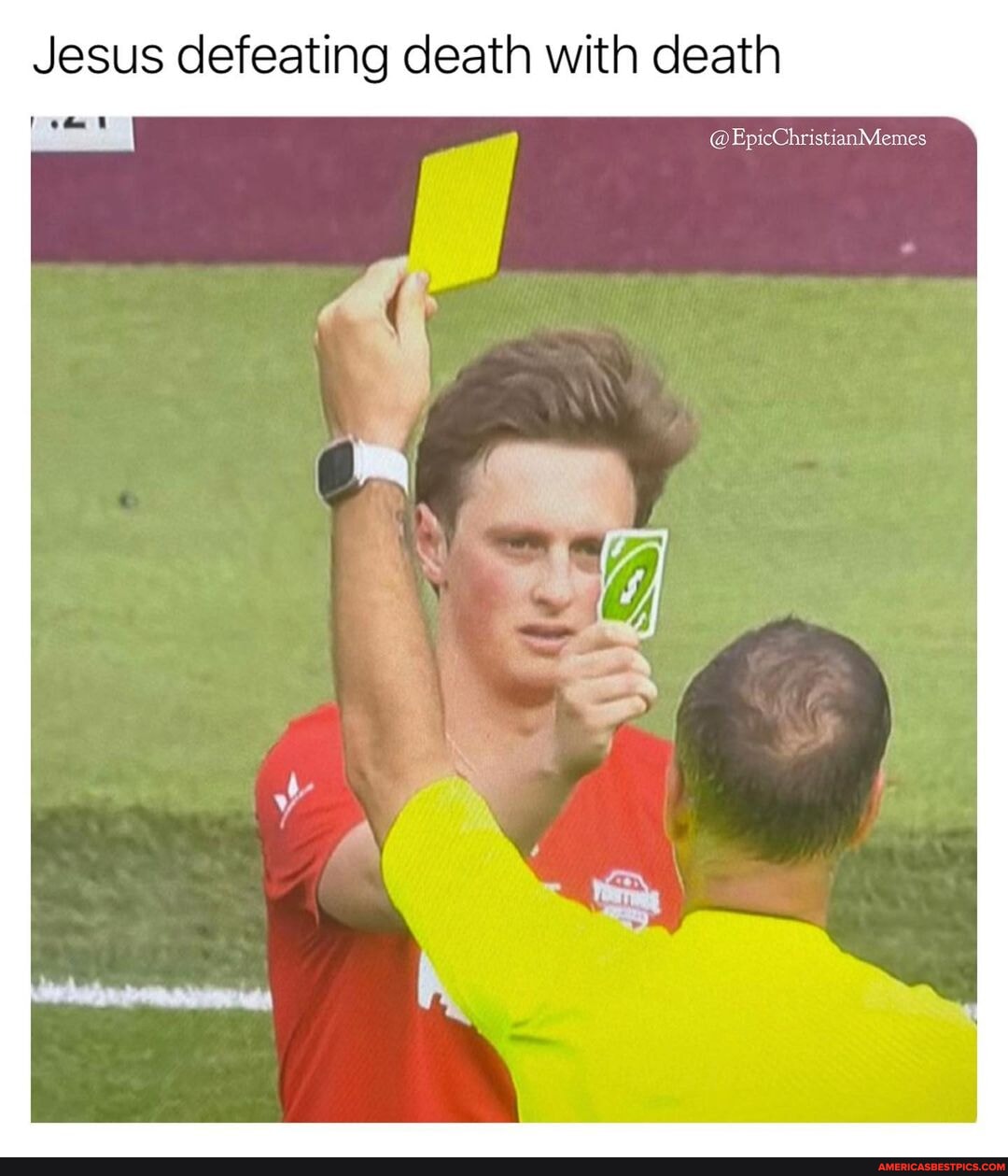 He really hit ‘em with the reverse card 😅 - Jesus defeating death with ...