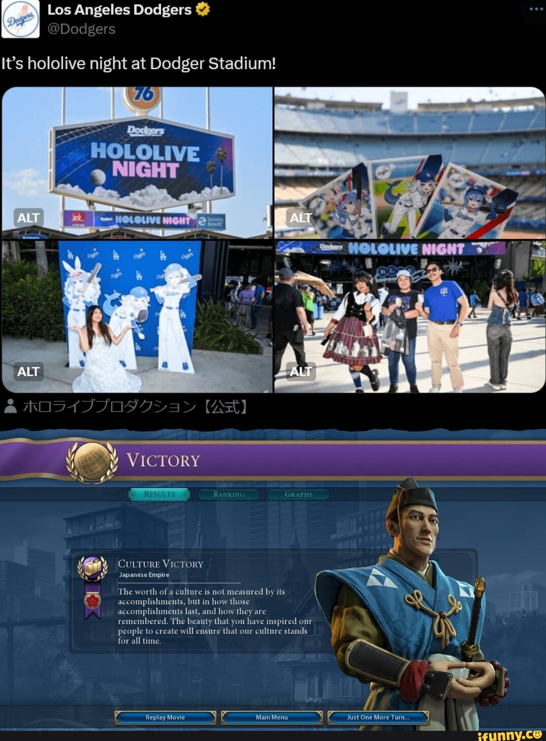 Los Angeles Dodgers Dodgers It's hololive night at Dodger Stadium ...