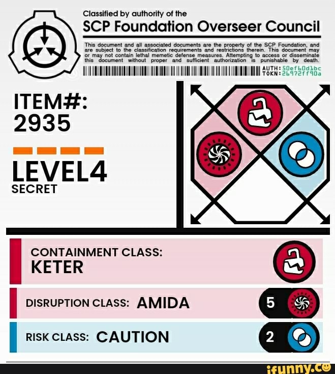 Classified by authority of the SCP Foundation Overseer Council the SCP ...