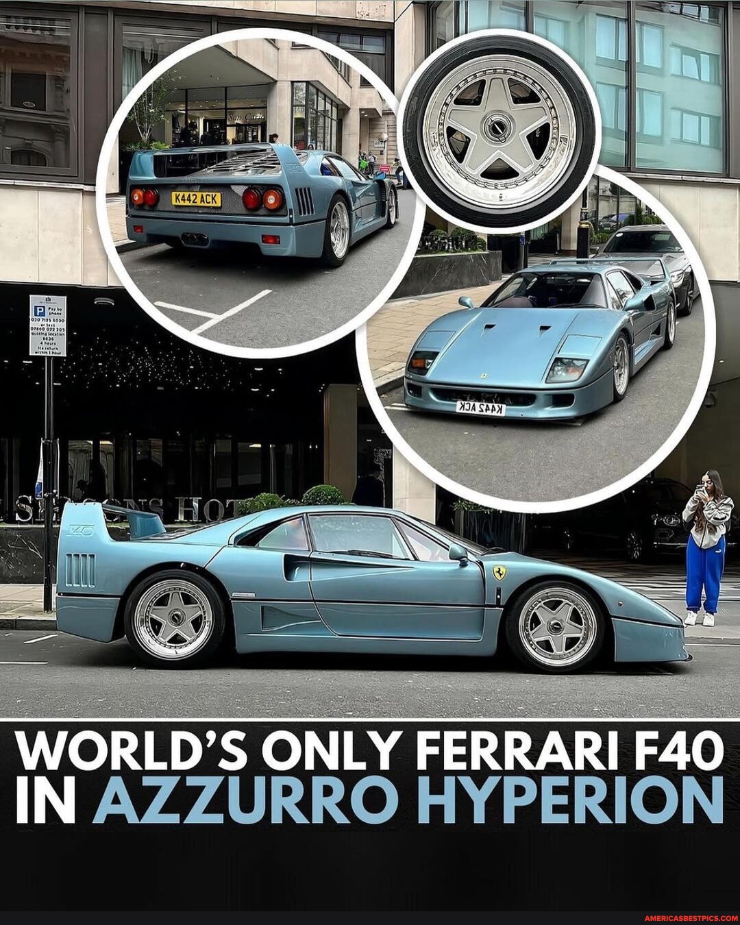 Featuring Ferrari F40🩵 Rate this car picture 1-100👇🏼 Follow ...