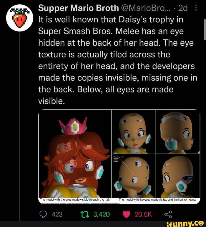 Supper Mario Broth @MarioBro... It is well known that Daisy's trophy in ...