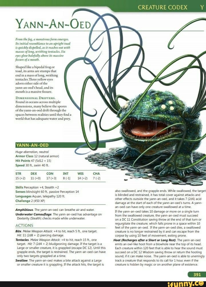 CREATURE CO! Froo the fog, monstrous form emerges. Its initial ...