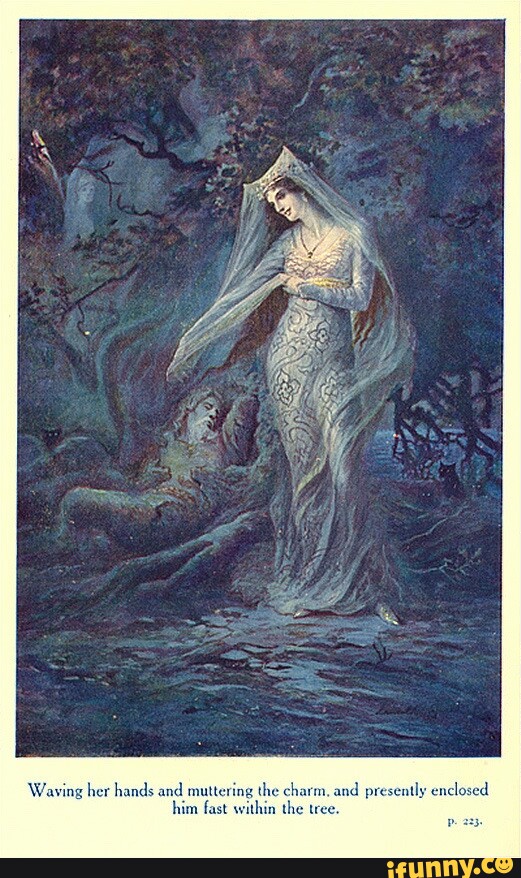 Her hands and muttering the charm, and presently enclosed him fast ...