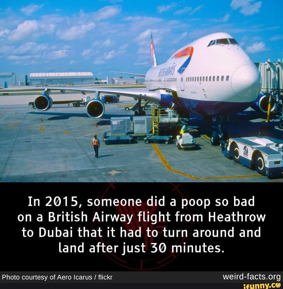 In 2015, someone did a poop so bad on @ British Airway flight from ...
