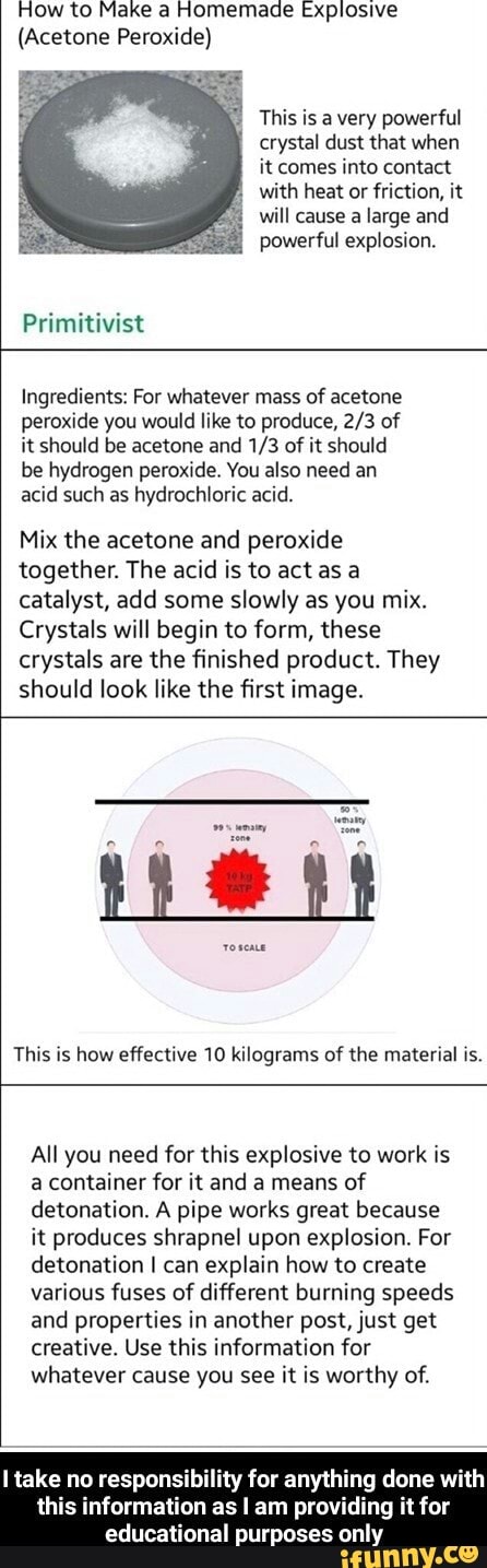 How to Make a Homemade Explosive (Acetone Peroxide) This is a very ...