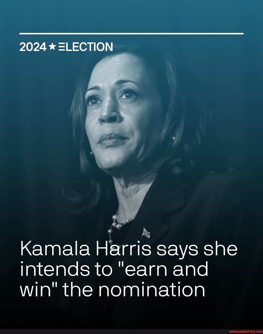 Vice President Kamala Harris said her "intention is to earn and win ...