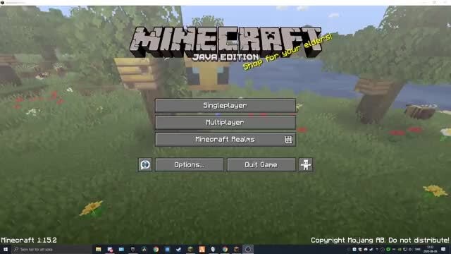 EDITION, singleplayer -~ii Multiplager Options... Quit Game Minecraft 1 ...