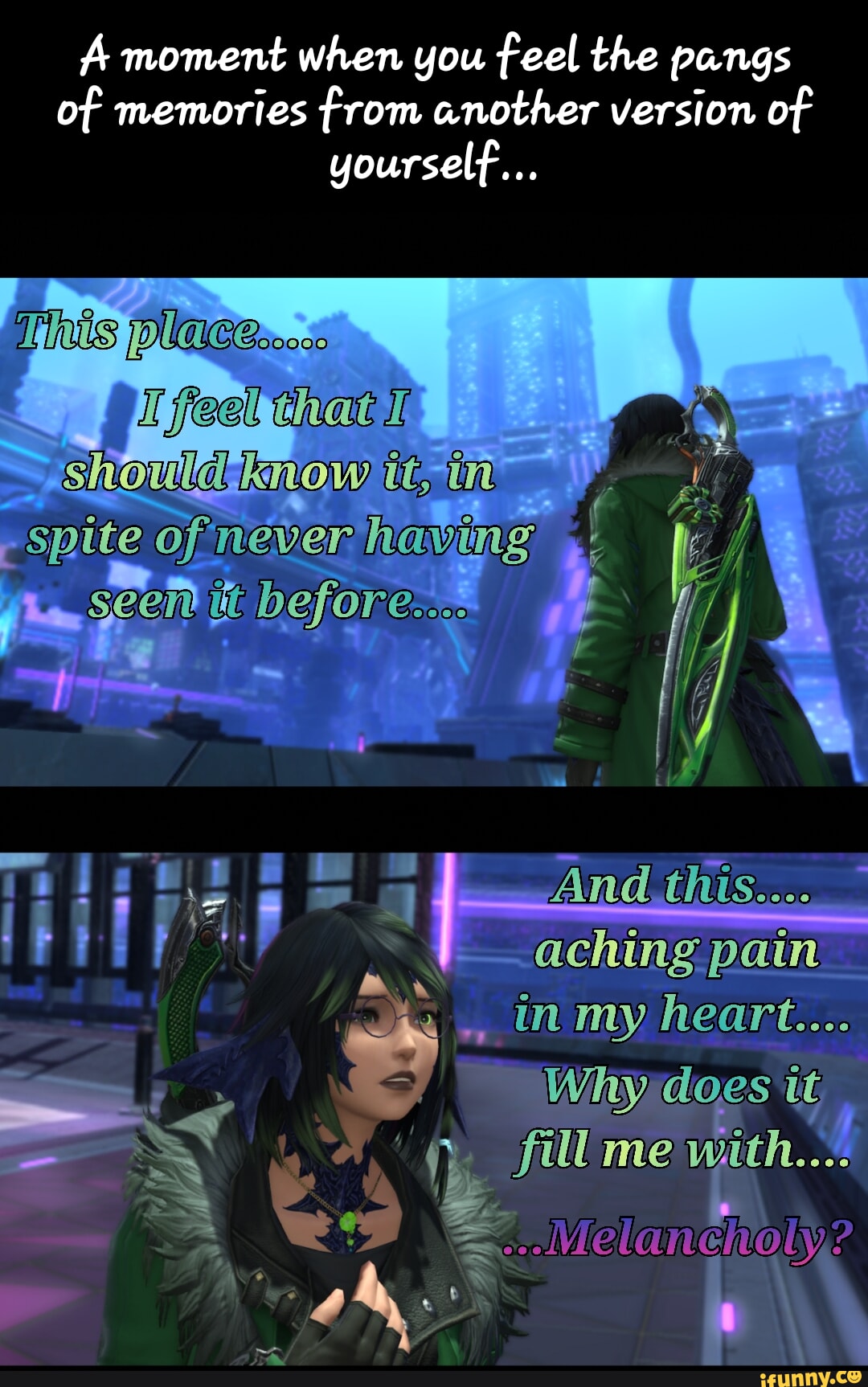 A moment when you feel the pangs of memories from another version of ...