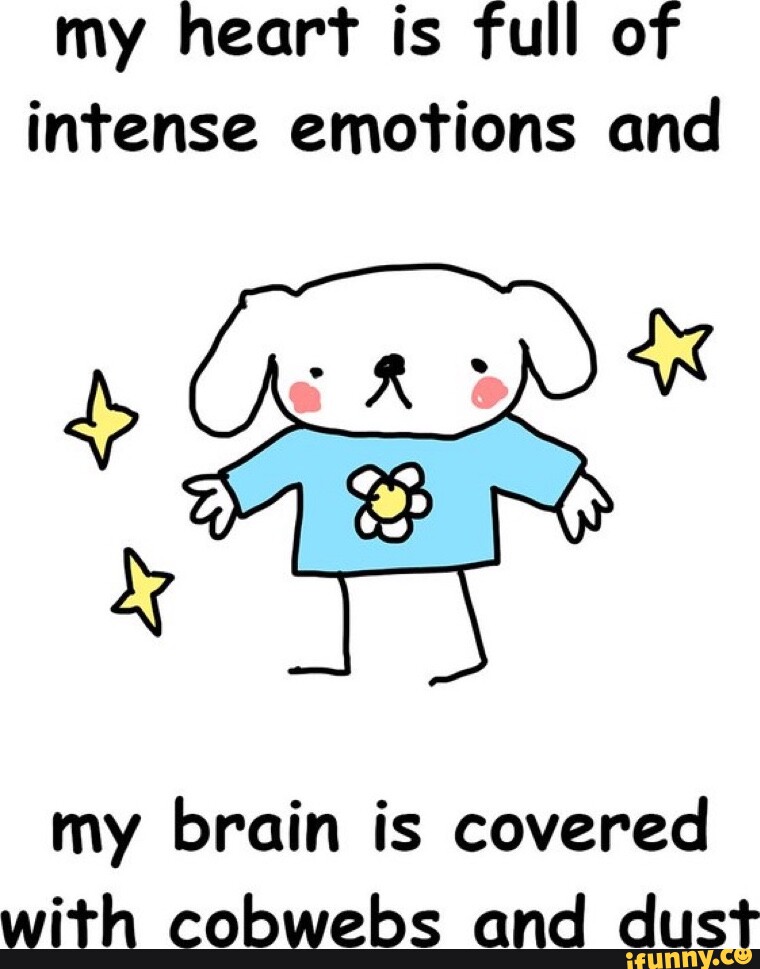 My heart is full of intense emotions and my brain is covered with ...