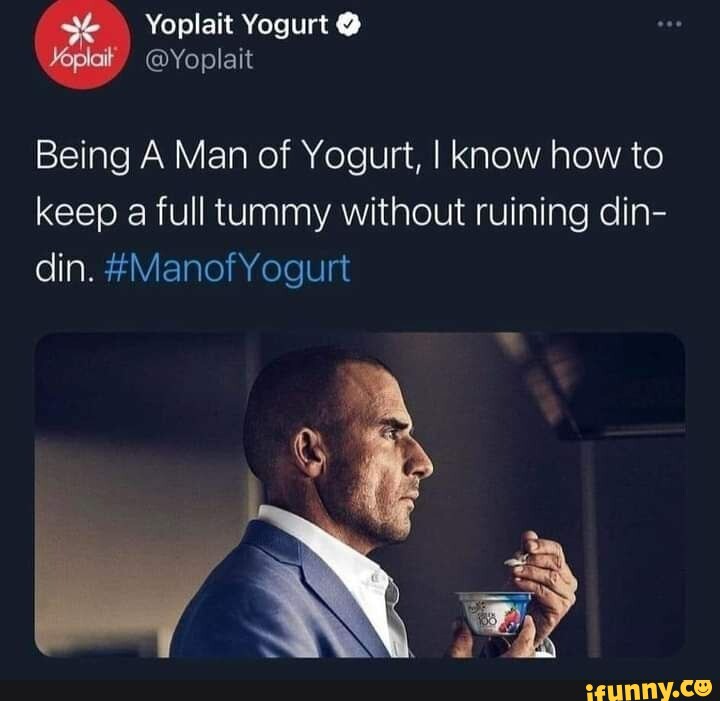 Yoplait Yogurt @ @Yoplait Being A Man of Yogurt, I know how to keep a full tummy without ruining ...