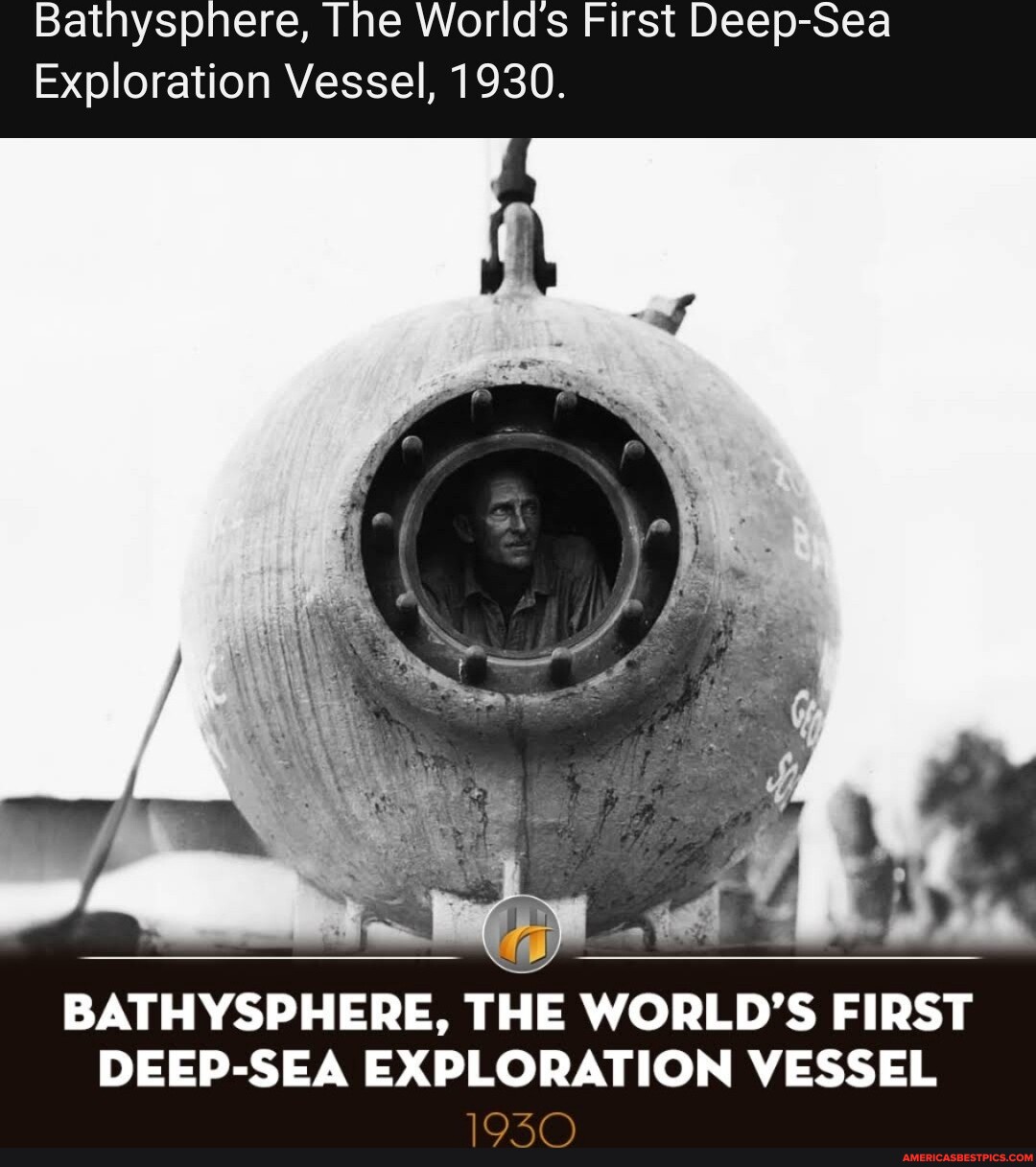 Bathysphere, The Worlds First Deep-Sea Exploration Vessel, 1930 ...