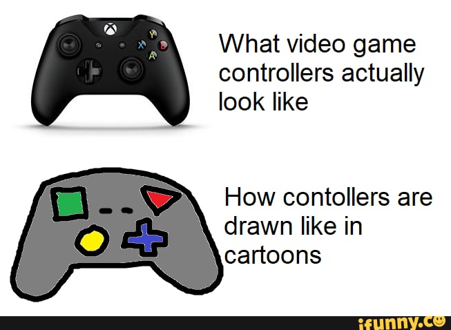 What video game controllers actually look like How contollers are drawn ...