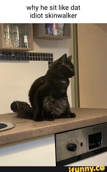 Why he sit like dat idiot skinwalker - iFunny