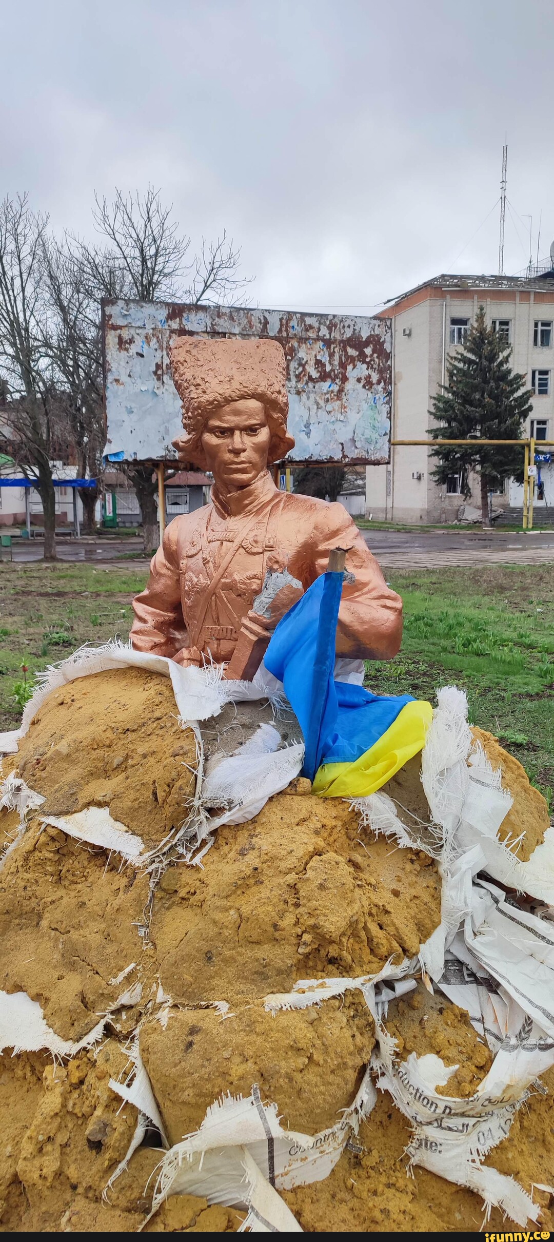 Monument to the founder of the worlds first and only anarchist republic ...