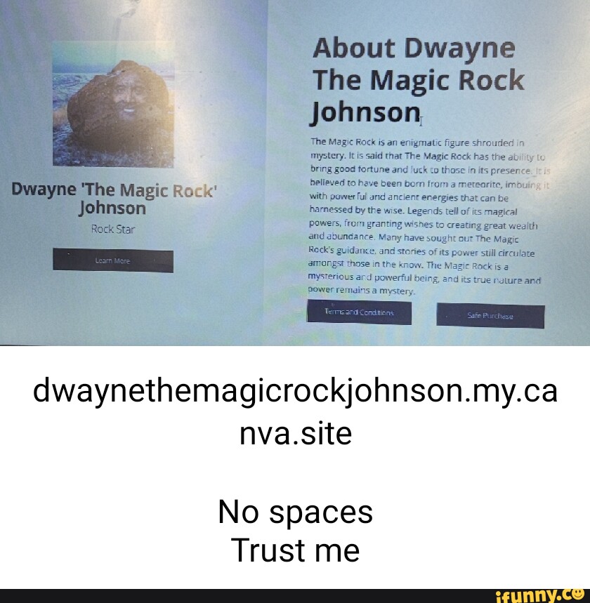About Dwayne The Magic Rock Johnson. The Magic Rock is an and Dwayne ...