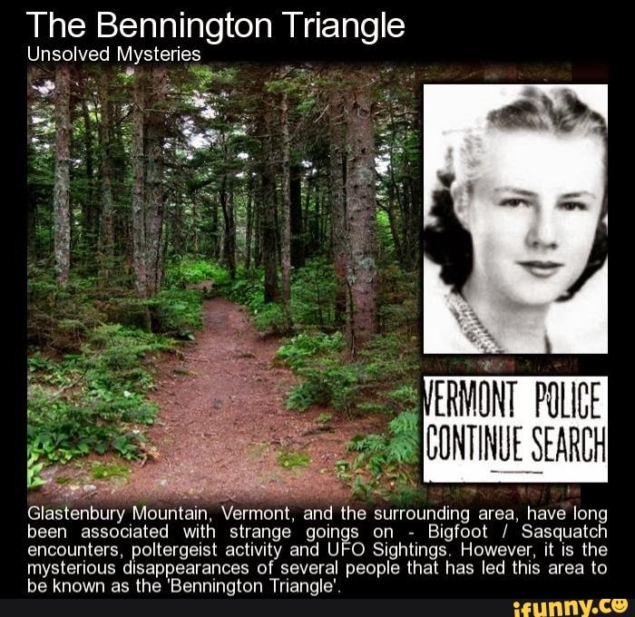 The Bennington Triangle Unsolved Mysteries been associated With strange ...