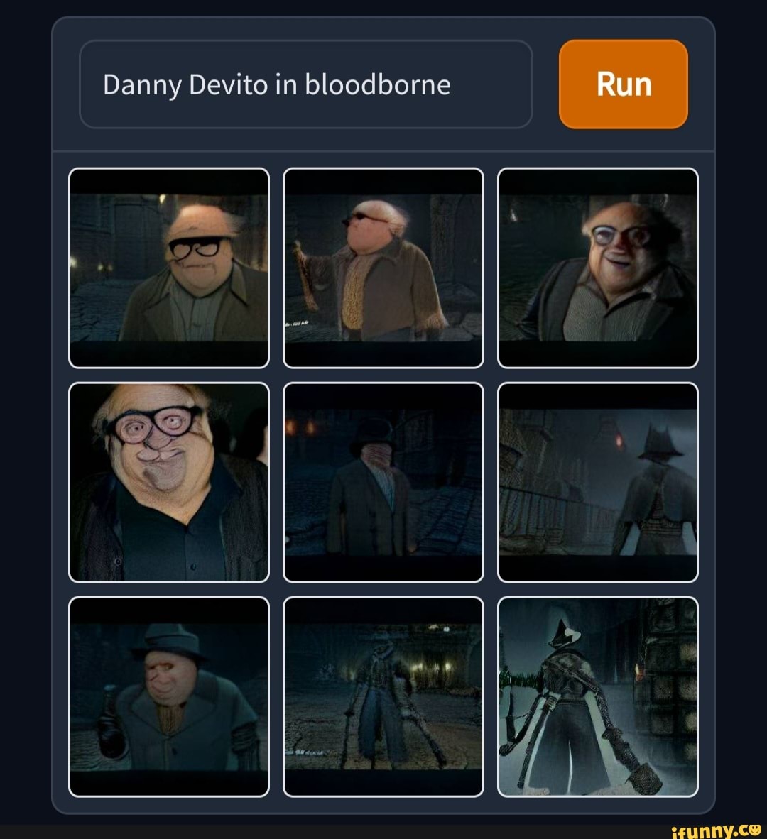 Danny Devito in bloodborne Run - iFunny