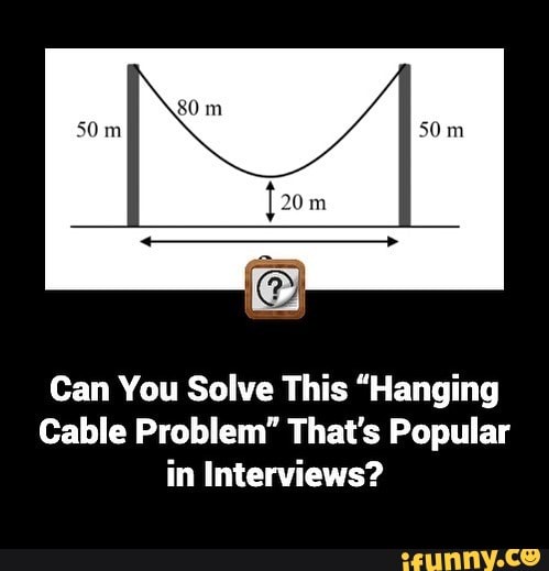 Can You Solve This "Hanging Cable Problem" That's Popular in Interviews ...