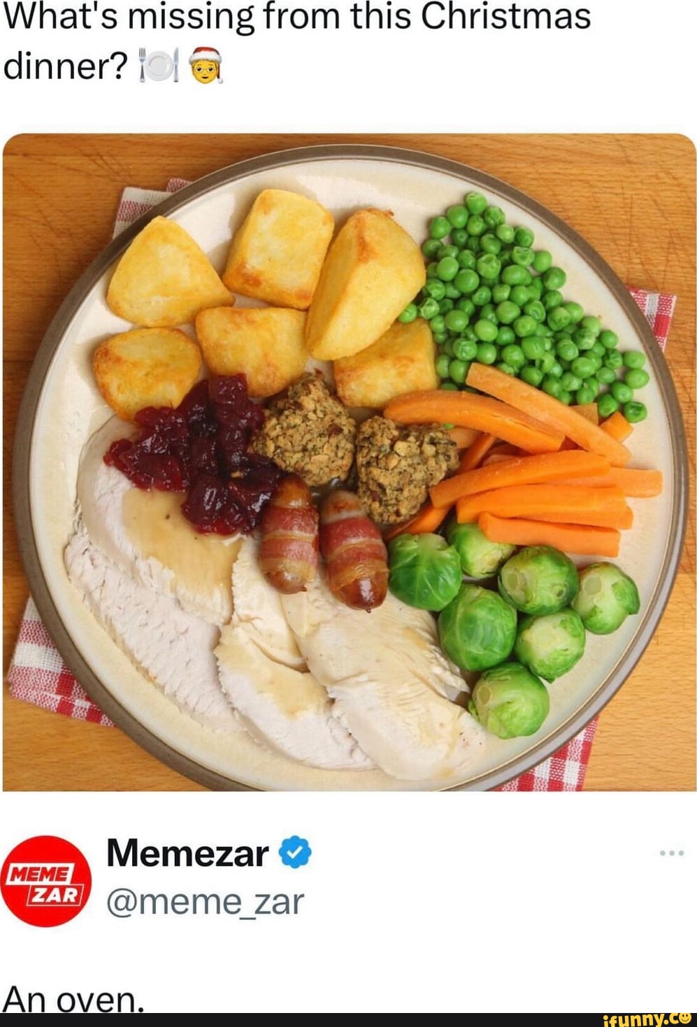 What's missing from this Christmas dinner? I Memezar @ @meme zar An ...