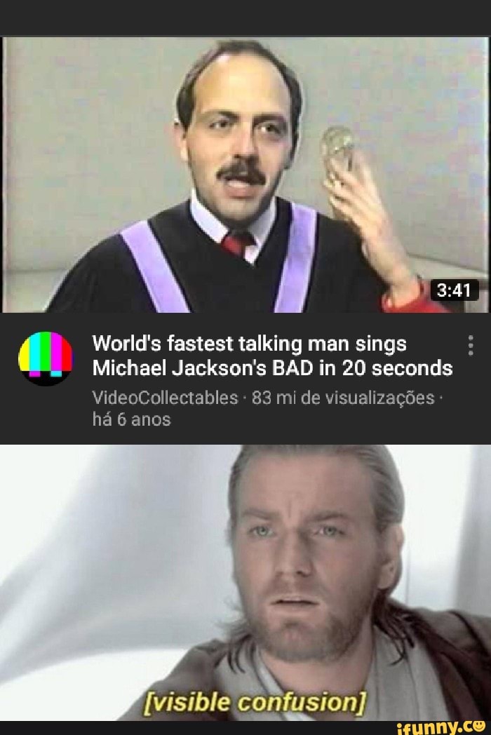 3:41 World's fastest talking man sings Michael Jackson's BAD in 20 ...