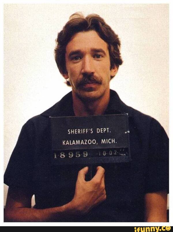 Tim Allen's Mugshot 1977 (He was caught with a pound of cocaine ...