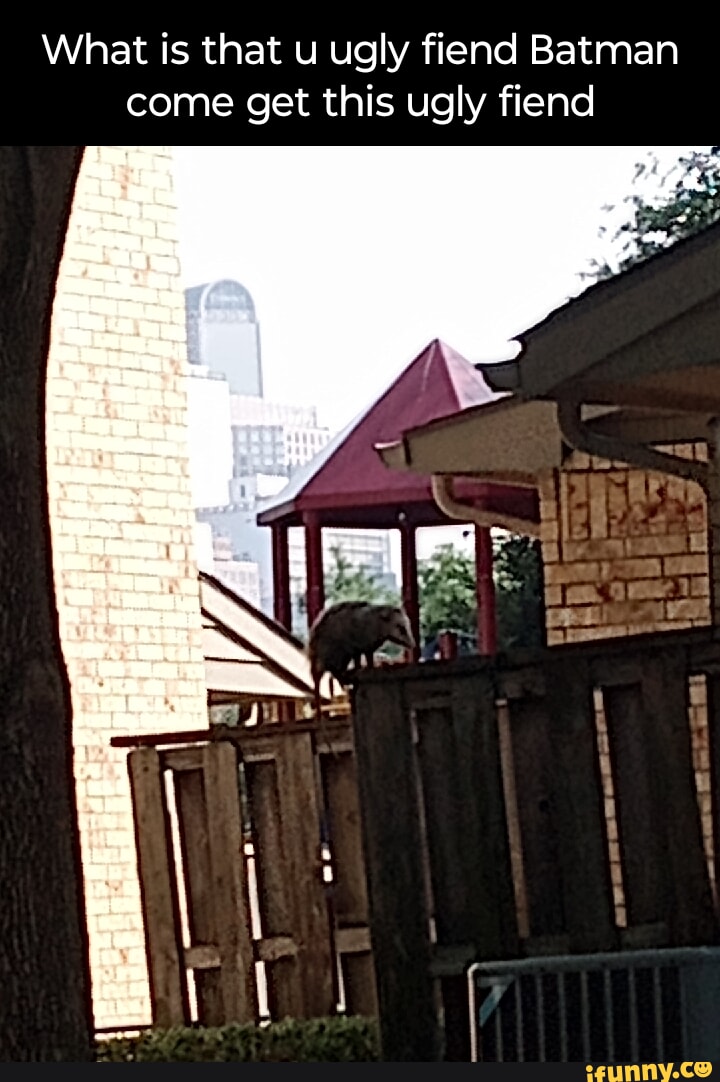 What is that u ugly fiend Batman come get this ugly fiend - iFunny