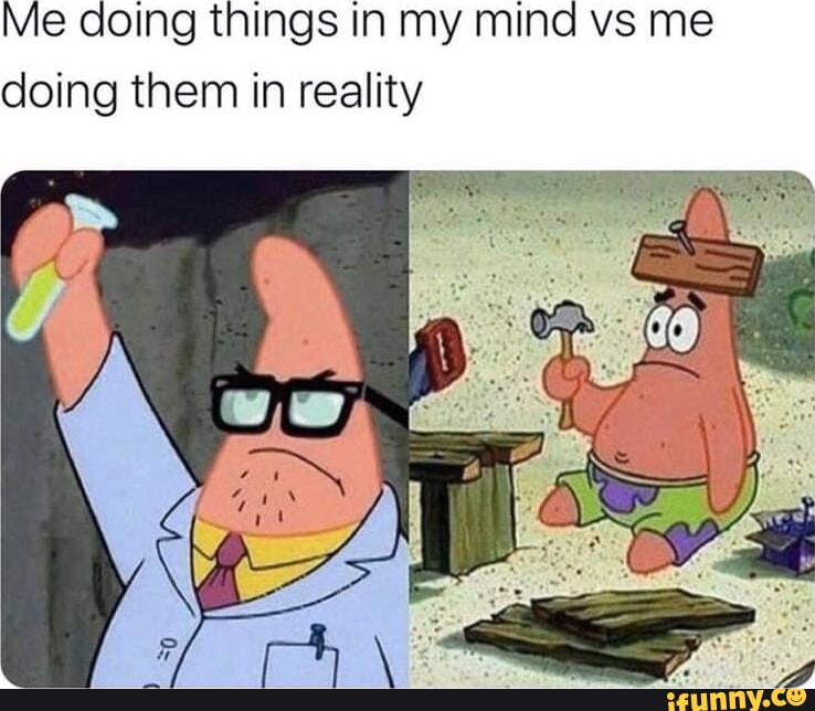 Me doing things In my mind vs me doing them in reality - iFunny