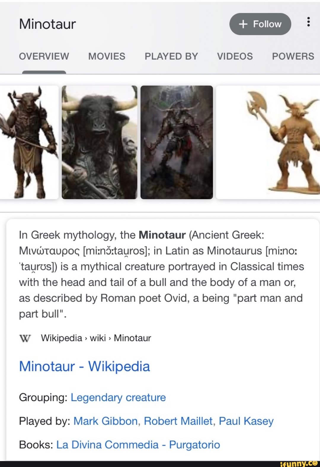 OVERVIEW MOVIES PLAYED BY VIDEOS POWERS In Greek mythology, the ...