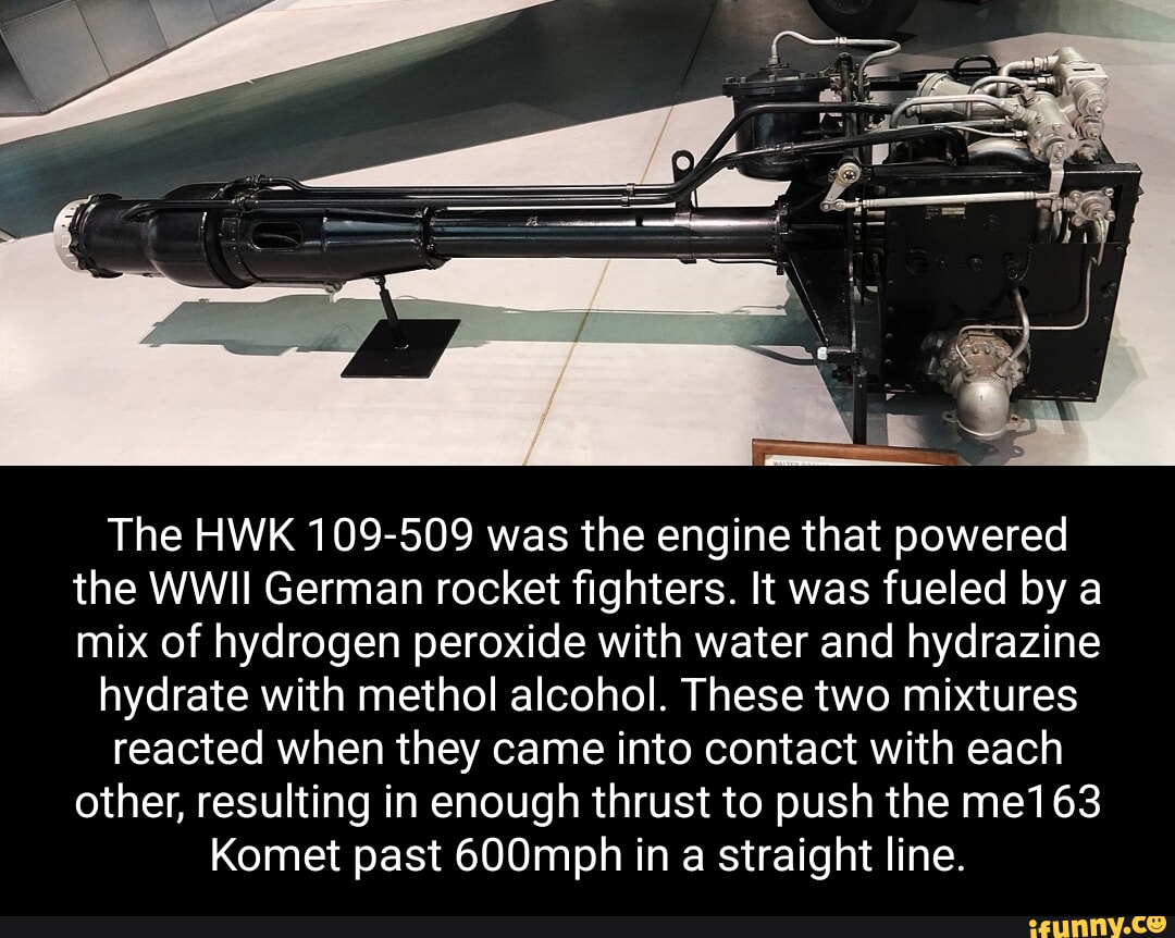 The HWK 109-509 was the engine that powered the WWII German rocket ...