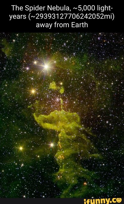 The Spider Nebula, ~5,000 light- years (~29393127706242052mi) away from ...