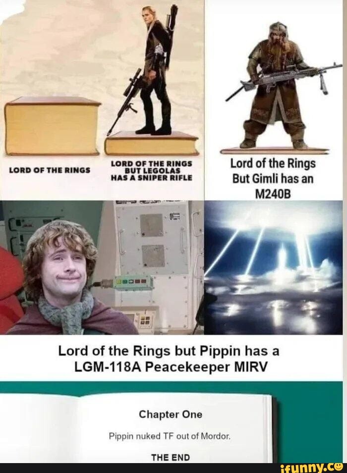 LORD OF THE RINGS oF Lord of the Rings HAS A SNIPER RIFLE But Gimli has ...