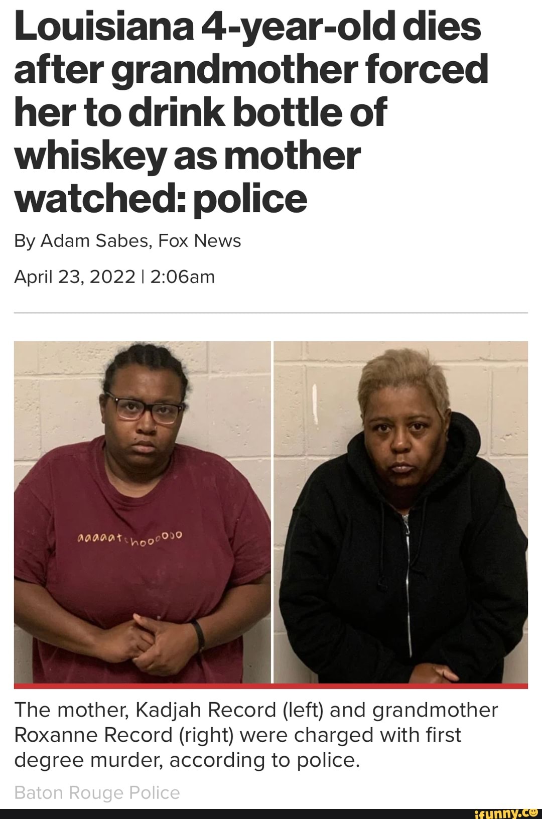 Louisiana 4-year-old dies after grandmother forced her to drink bottle ...