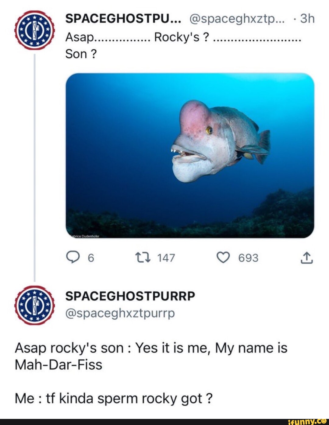 SPACEGHOSTPU... @spaceghxztp... ROCKY Son 147 693 SPACEGHOSTPURRP ...