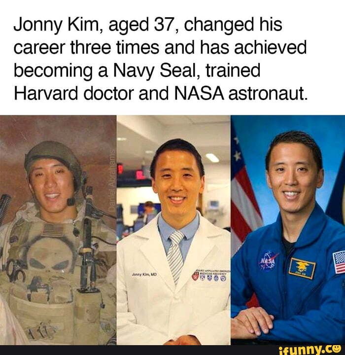 Jonny Kim, aged 37, changed his career three times and has achieved ...
