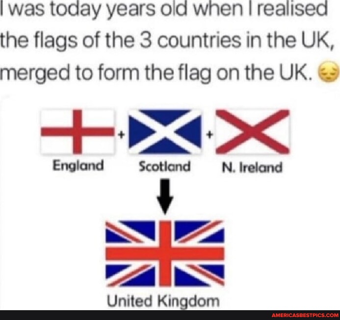 I was today years old when I realised the flags of the 3 countries in ...