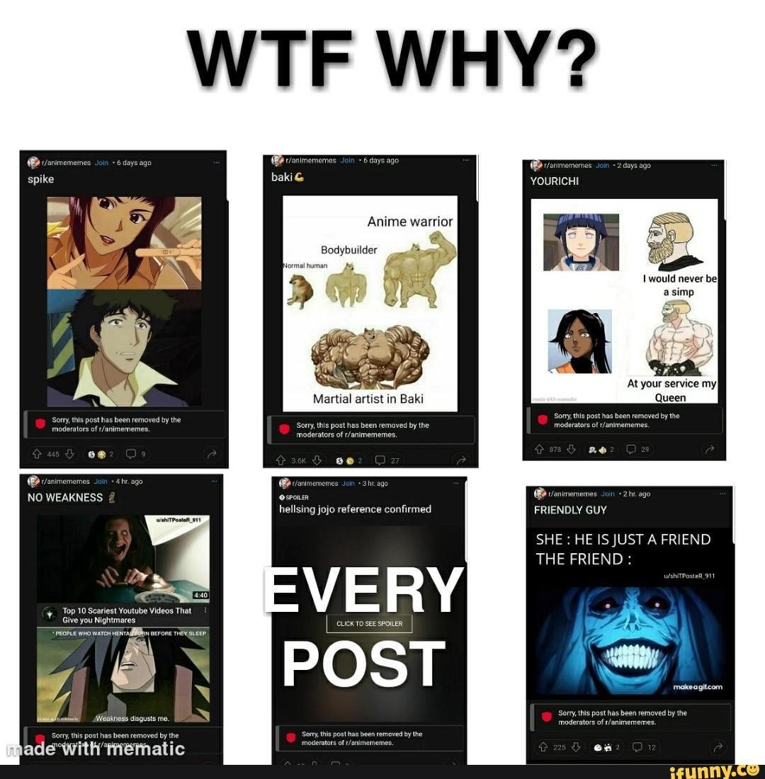 WTF WHY? Anime warrior EN bakiG Bodybuilder in go jojo POST 'moderators ...