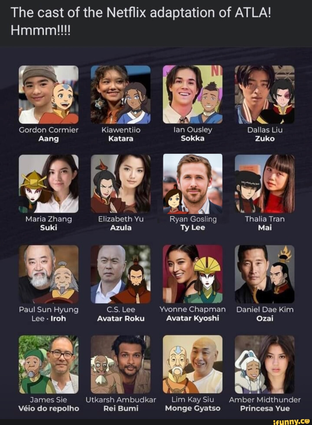 The cast of the Netflix adaptation of ATLA! Hmmumi!!!! ma Gordon ...