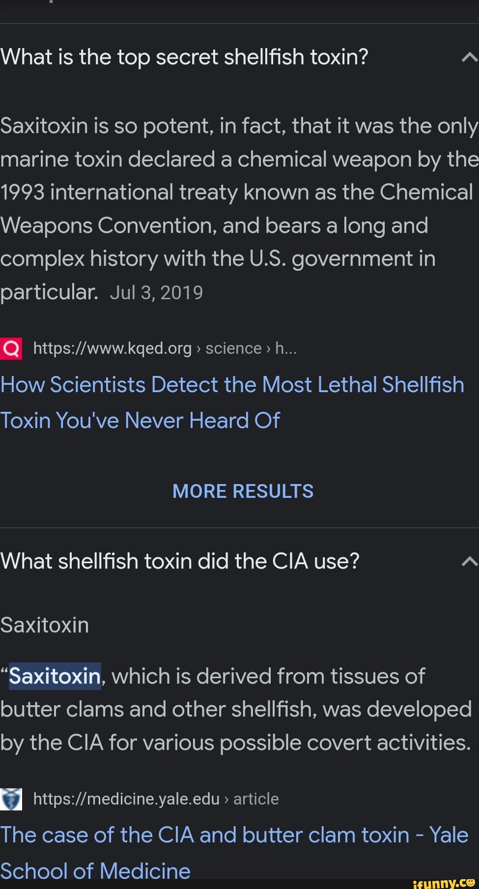 What is the top secret shellfish toxin? Saxitoxin is so potent, in fact ...
