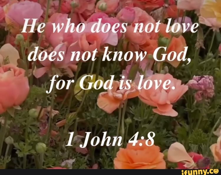 Le whtd dees mot love does not know God, for God is I love. NP John ...