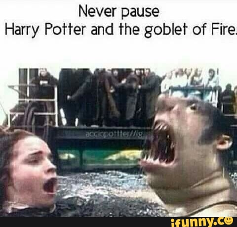 Never pause Harry Potter and the goblet of Fire - iFunny