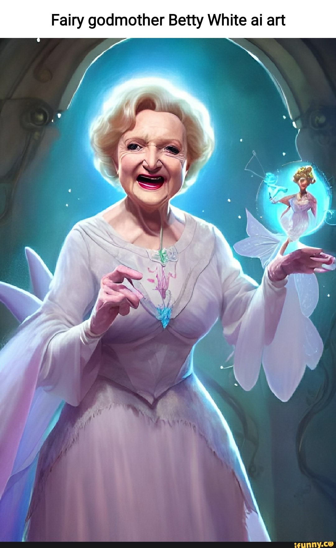 Fairy godmother Betty White ai art - iFunny
