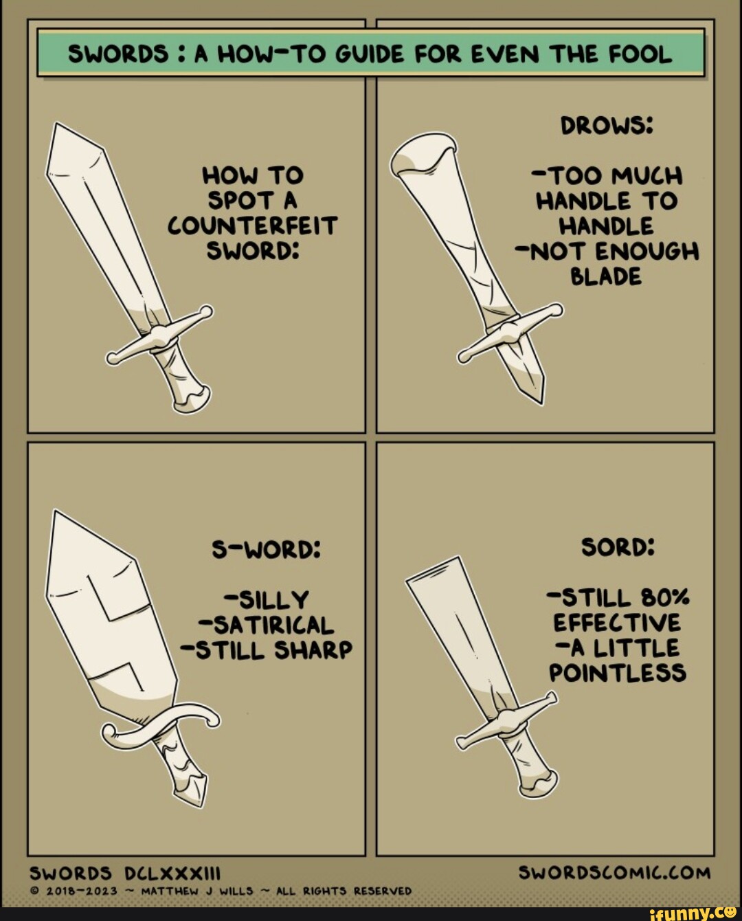 SWORDS A HOW-TO GUIDE FOR EVEN THE FOOL DROWSE HOW TO -TOO MUCH SPOT A ...