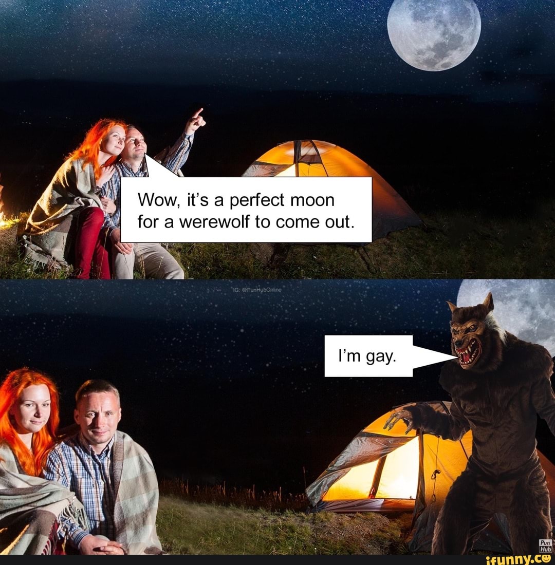 Wow, it's a perfect moon for a werewolf to come out. - iFunny